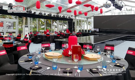clear span aluminum alloy structure tent with  glass walls for events