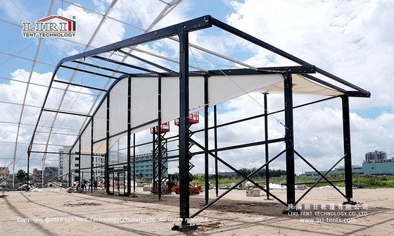 35m width black arcum tent with alumnium frame and PVC fabric