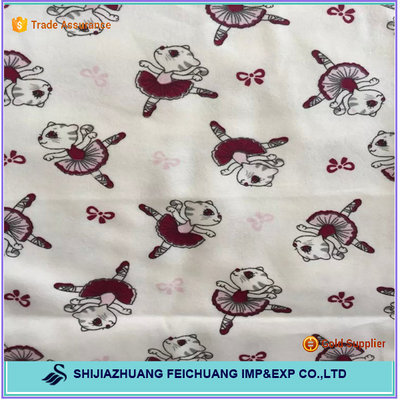 cotton brushed printed flannel fabric for blanket