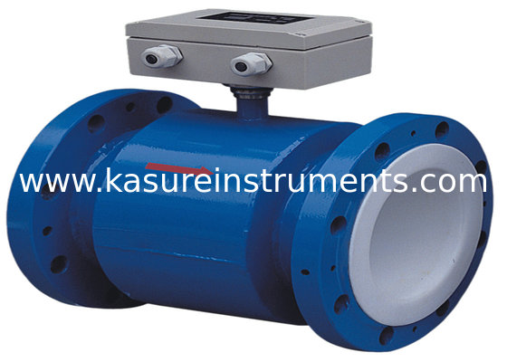 remote type sewage flow meter with PTFE lining flanged connection
