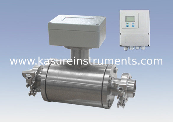 remote type fruit liquids flow meter with PTFE lining wafer connection