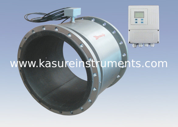 remote type sewage flow meter with rubber lining flanged connection