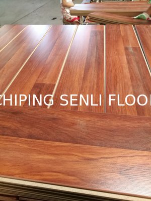 Chile 8.3mm HDF AC3 small embossed double click vinyl laminate flooring
