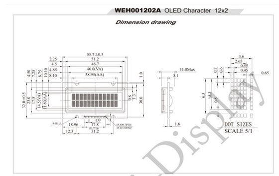 China WINSTAR 12*02 OLED WEH001202A,16*1 OLED WEH001601A ,16x2 OLED WEH001602A supplier