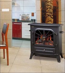 China ND-20C Wooden Freestanding Electric Fireplace Flame Heater chimenea electrica log Stoves supplier