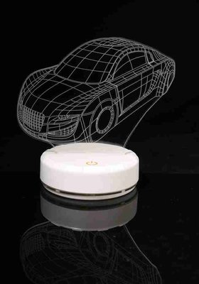 Bedroom decor 3D LED RGB 7 colors changing illusion visual desk lamp night light Super car Design