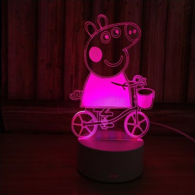 Pepal Pig 3D LED 7 Colors Change Night light  wholesales in China