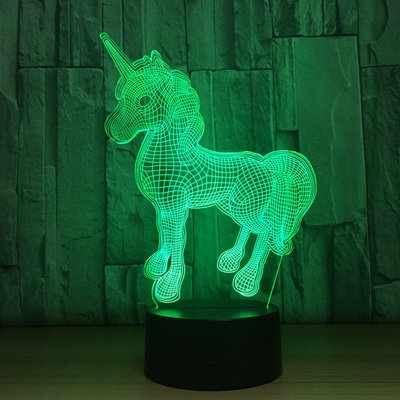 Hot sale Horse Shape 3D Night Lamp USB Small Colorful Led Animal Shape Light