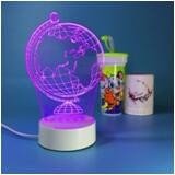Acrylic football design LED 3D Visual Lamp manufacture ball shape 3d led mini night light for kids gift
