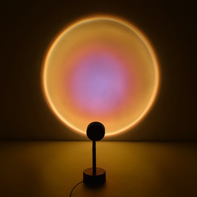 Biumart Rainbow Sunset Night Lights Aluminum USB LED Table Sunset Projection Lamp with Mailing Boxes for Decoration