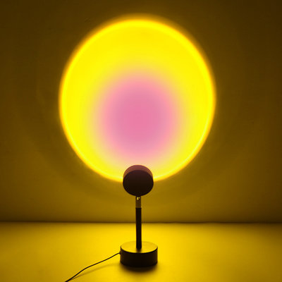 Biumart Rainbow Sunset Night Lights Aluminum USB LED Table Sunset Projection Lamp with Mailing Boxes for Decoration