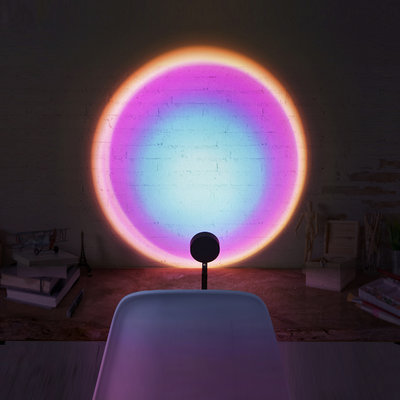 Factory supply sunset lamp USB night light led projector sun sunset rainbow lamp with custom logo