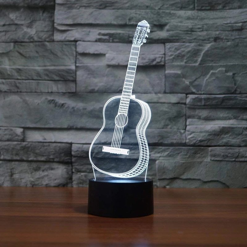 China Supplier  3D Illusion  Multicolor  LED Bedside Night Light Lamp with touchable Swith