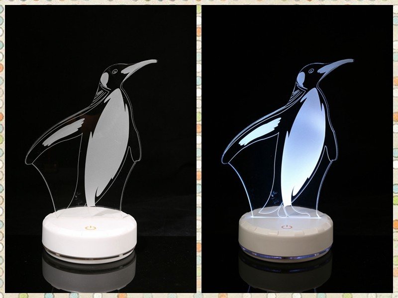 Amazing gift 3D color changing optical illusion lamp led  animal mood desk lamp