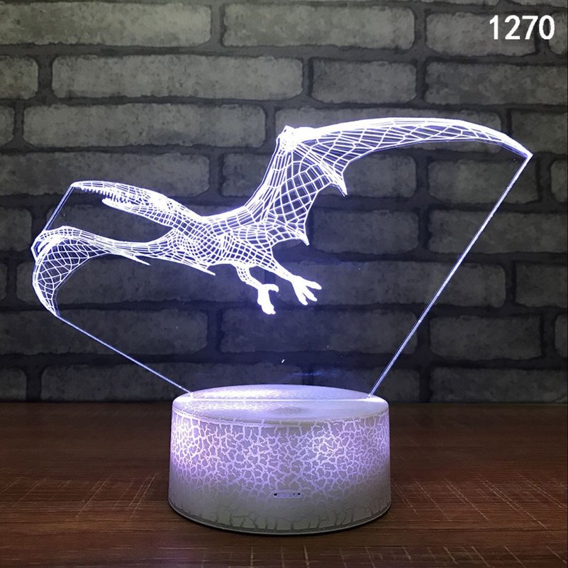 Hot sale 3D LED Illusion Victory Gesture Touch Control 7 Colors Change Night Light with USB Charger For Kids Christmas