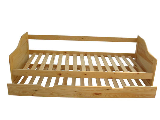 modern single bed pine wood