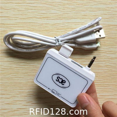 3.5mm audio jack mobile MagStripe smart chip card reader android--ACR32