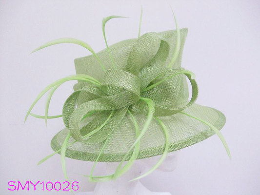 Women Sinamay Ladies Small Brim Hats , fancy church hats