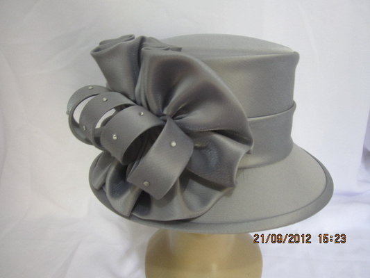 Beautiful Special Gray Ladies’ Church Hats With Drawstring Sweatband , Customized Size