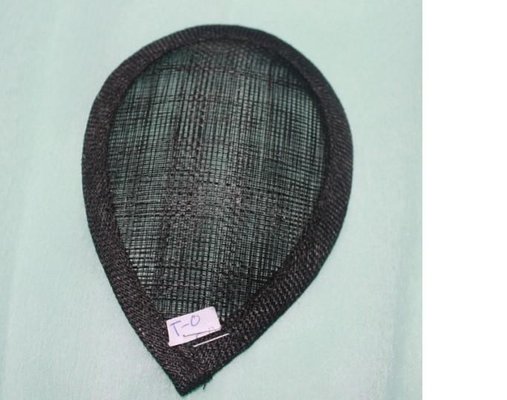 14x9.5cm Black Sinamay Base with Hard And Strong Stiffening for Ladies Sinamay Hat