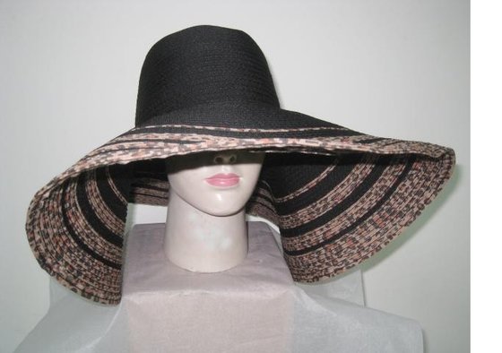 Floppy Ribbon Hat For Women, Wide Brimmed Ladies' Casual Hats With Lepord Ribbon For Beach