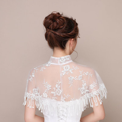 Wedding Dress Lace Bridal Jacket , Luxury Woman Wedding Bolero Jacket