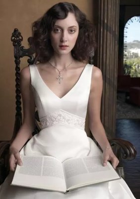 New Meghan Markle Style A Line Wedding Dresses Covered Buttons Bridal Gowns
