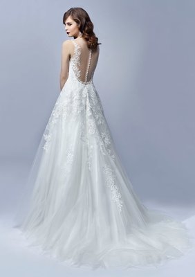 Classical Ivory A Line Style Wedding Dresses For Bridal And Bridesmaid