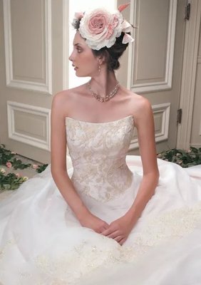Girls Attractive A Line Style Wedding Dresses Without Sleeve Floor Length