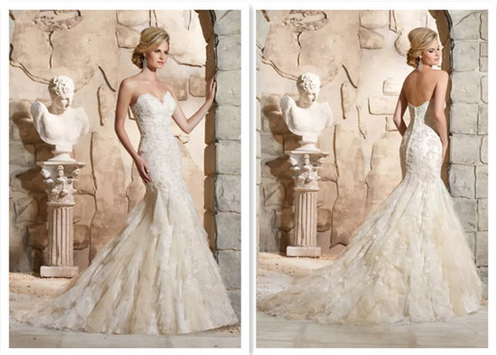 Organza Fit And Flare Bridesmaid Dress , Pleating Sweetheart Fit And Flare Dress