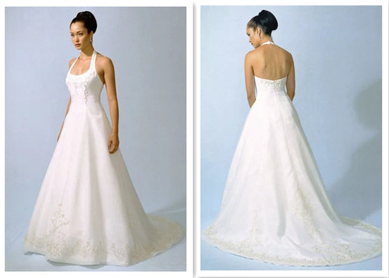Beautiful Luxury A Line Style Wedding Dresses For Girls Color Optional