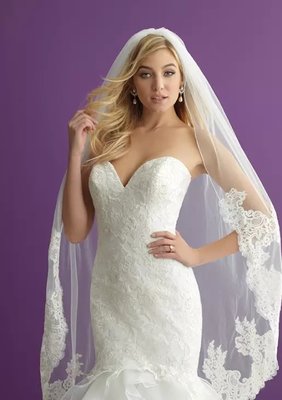 Chiffon Princess Mermaid Wedding Dresses , Heavy Ruffle Mermaid Style Wedding Gowns