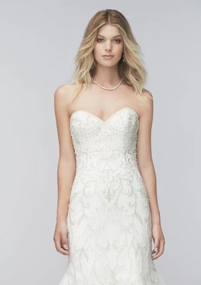 Bride Sparkly Mermaid Tail Wedding Dress Manual Embroidery Technology