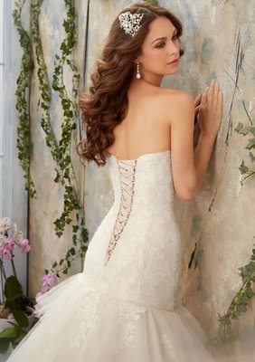Tiered Skirt Mermaid Tail Wedding Dress For Kindly Bridal And Ladies