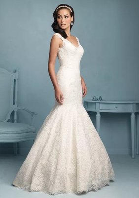 Princess A Line Mermaid Wedding Dresses / Floor Length Mermaid Long Bridesmaid Dresses