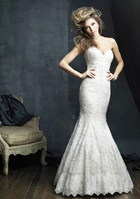 Handmade Elegant Mermaid Tail Wedding Dress For Sexy Ladies And Bridal