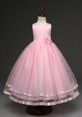 Floral Formal Sparkly Flower Girl Dresses Off Shoulder Strapless Design