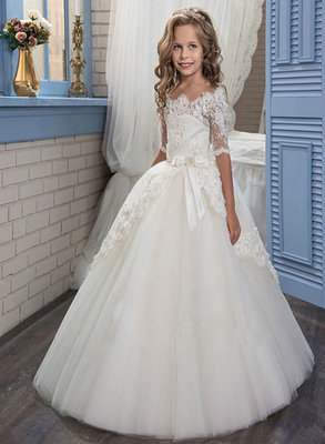 Pretty Beautiful Flower Girl Dresses / Cute White Lace Flower Girl Dress