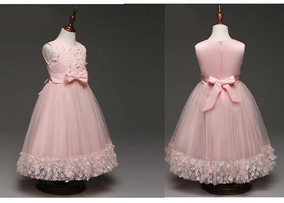 Fashionable Pink Flower Girl Dresses , Simple Satin Flower Girl Dresses
