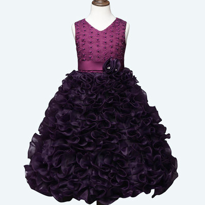 Recital Graduation Ivory Flower Girl Dresses , Pretty Black Flower Girl Dresses