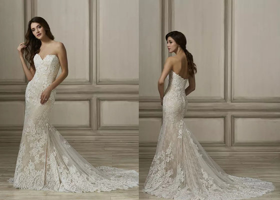 Extend Below Waist Sheath Column Wedding Dress For Women Comfortable Feel