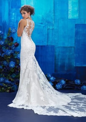 Custom Strapless Sheath Column Wedding Dress For Fitted Bride And Ladies