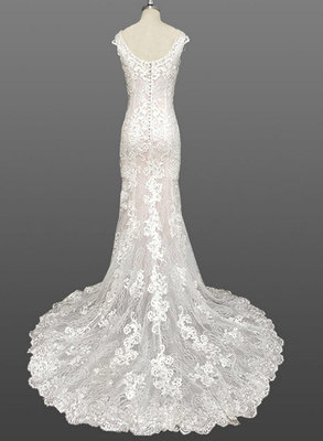 Tulle Non Traditional Wedding Dresses / Mermaid Plus Size Lace Wedding Dresses
