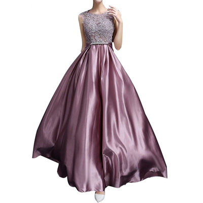 Embroidery Long Ladies Wedding Dresses Bold No Back Design Customized Size