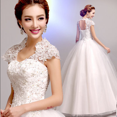 Rhinestone Sweetheart Ladies Wedding Dresses Tiered Chapel Crystal Beaded