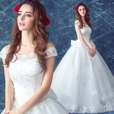 Noble Crochet Plus Size Wedding Dresses / White Off The Shoulder Wedding Dress