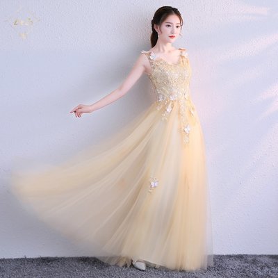 Pretty Color Womens Bridesmaid Dresses With 3D Flowers Lace Applique