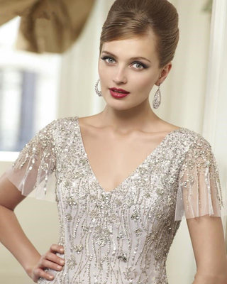 Elegant Applique Bride's Mom Dresses Enhanced Style Version Design Satin