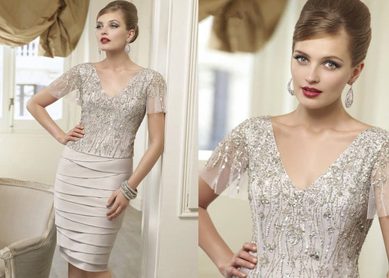 Elegant Applique Bride's Mom Dresses Enhanced Style Version Design Satin