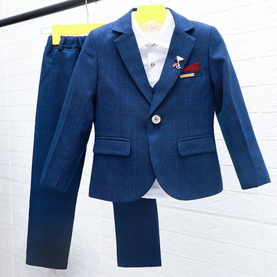 Luxury Navy Blue Ring Bearer Outfit , Anti Static Ring Bearer Outfits Shorts